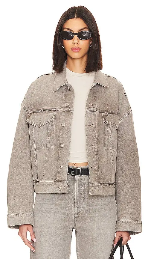 Citizens Of Humanity Quira Jacket In Grey In Quartz Grey - 61% Off